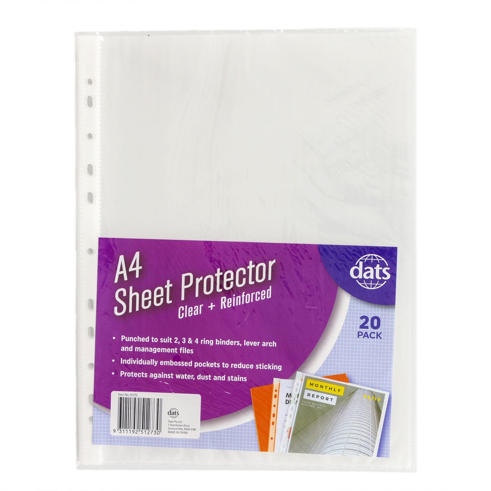 Sheet Protector A4 20Pk DATS Sheet Protector A4 20Pk DATS